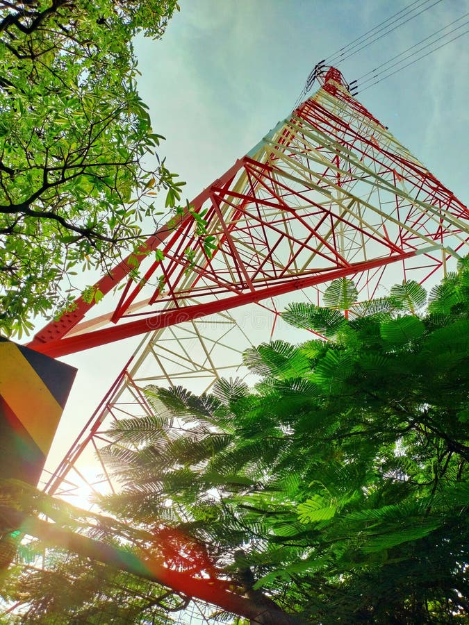 Steel Structure Electric High Voltage Pole 400kv Stock Image - Image of ...