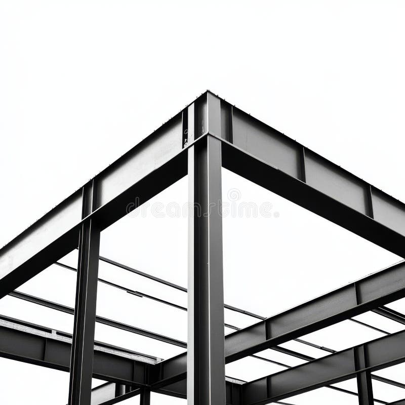 Steel Structure Framework: Architectural Design in Black and White ...