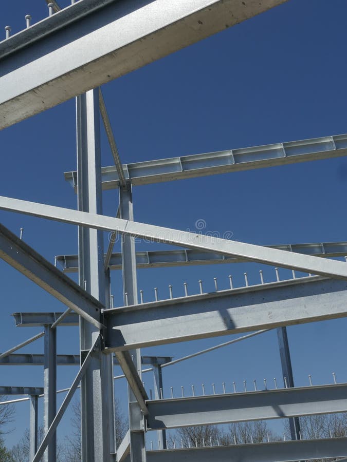 Construction Steelwork Steel Framework Structure Stock Photo - Image of ...