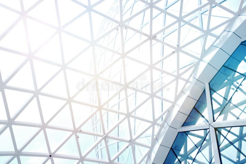 Steel Structure Geometry Construction with Sky Stock Photo - Image of ...