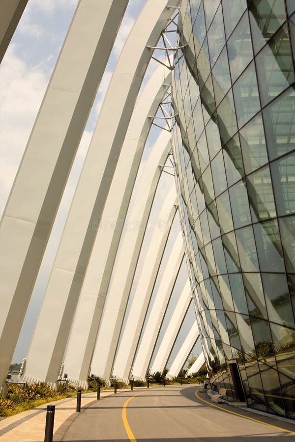 Steel Structure Hall Singapore Marina Bay Stock Photo - Image of sands ...