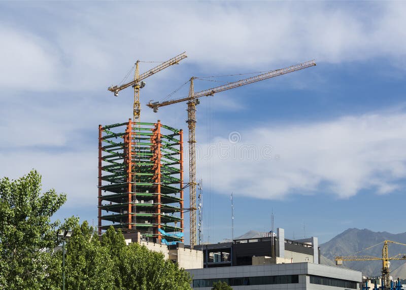 Unfinished building stock image. Image of site, isolated - 246600543