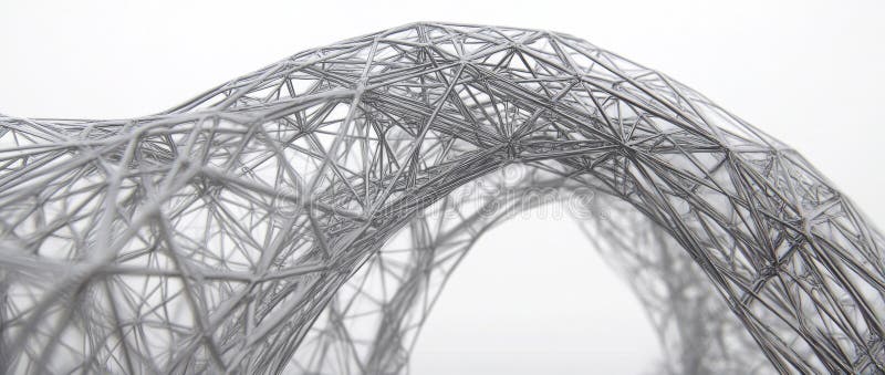 Steel Structure Illustration in Abstract Line Art Stock Photo - Image ...