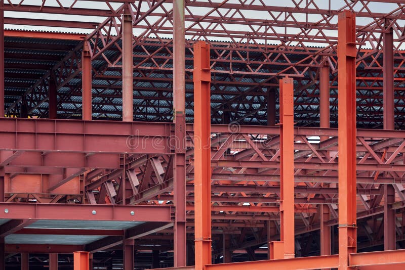 Steel Structure Industrial Factory Building Stock Image - Image of ...
