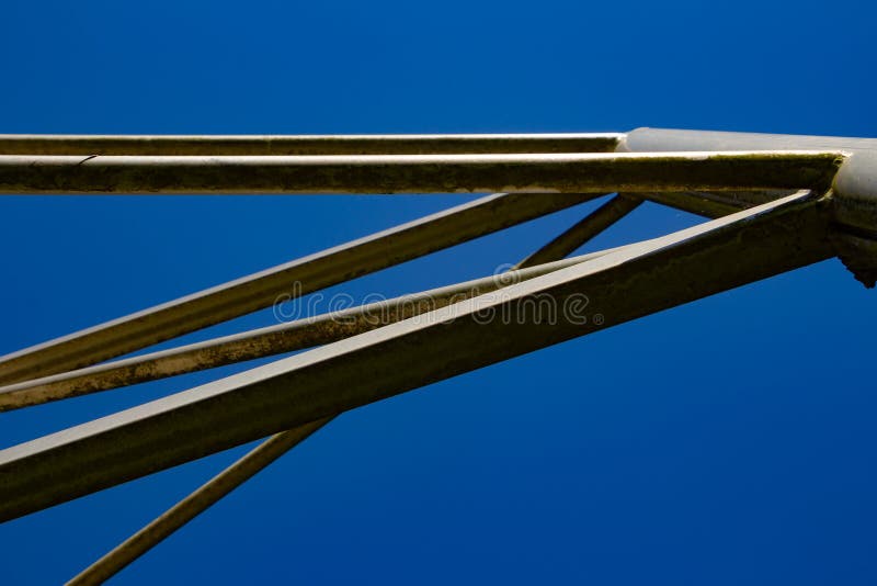 Steel Structure Isolated on Blue Clear Sky Stock Image - Image of ...