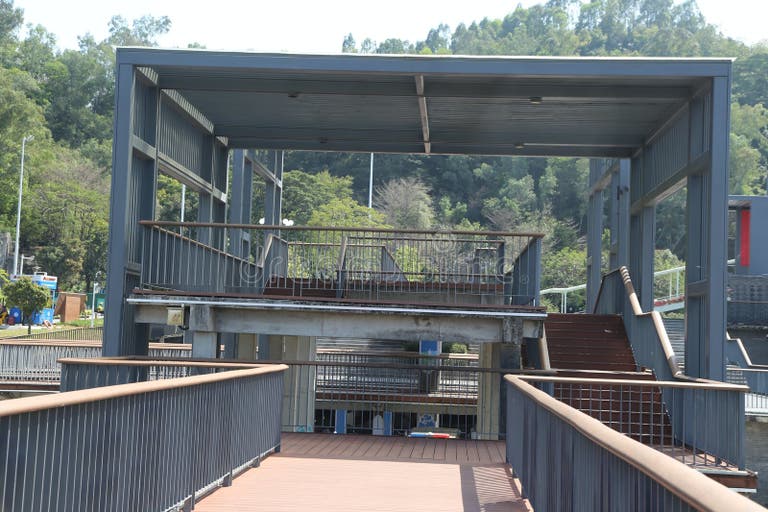 The Steel Structure Platform of the City Park is Made Up of Two ...