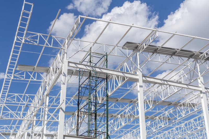 Steel Structure with Sky Background / Steel Structure Stock Image ...