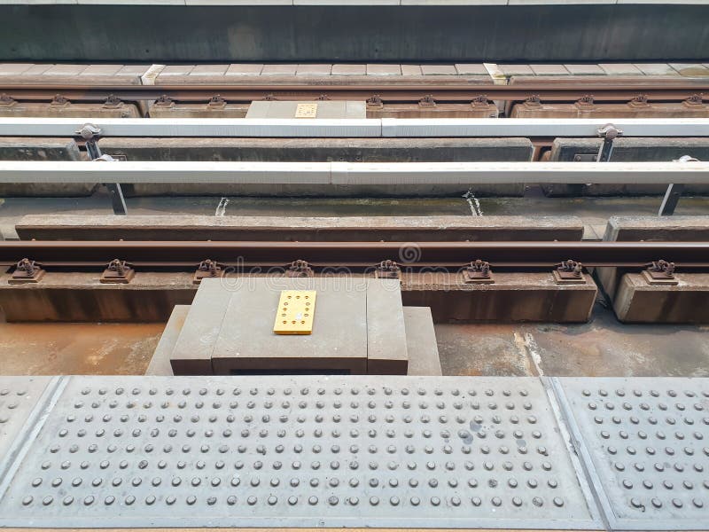 Steel Structure of Skytrain Tracks Stock Photo - Image of steel ...