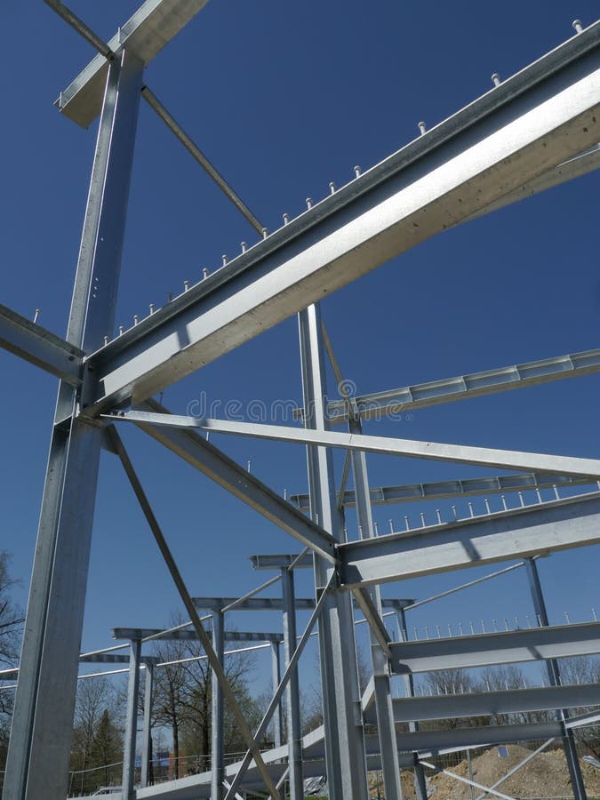Construction Steelwork Steel Framework Structure Stock Photo - Image of ...