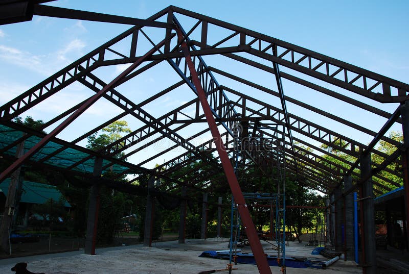 Steel structure of temple stock photo. Image of landmark - 76319728