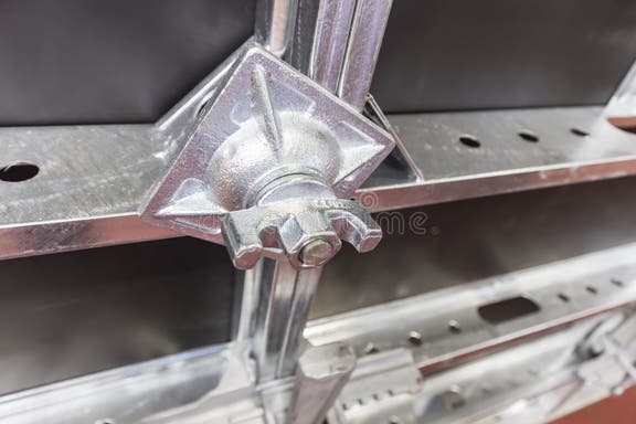 Steel Structure To Form a Load-bearing Wall. Steel Wall Structure Stock ...