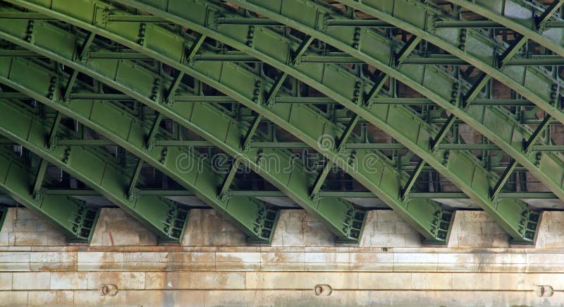Steel Structure Under a Bridge Stock Image - Image of france, solid ...