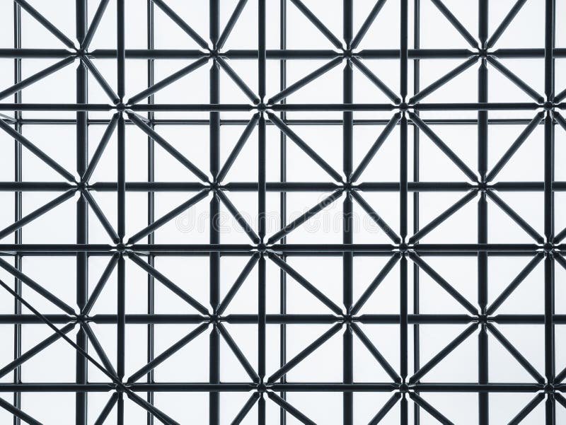 Steel Structure Roof Pattern Architecture Details Modern Building Stock ...