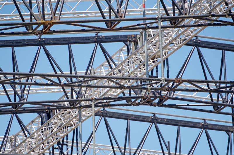 Steel Structure Workshop is Under Construction Stock Photo - Image of ...