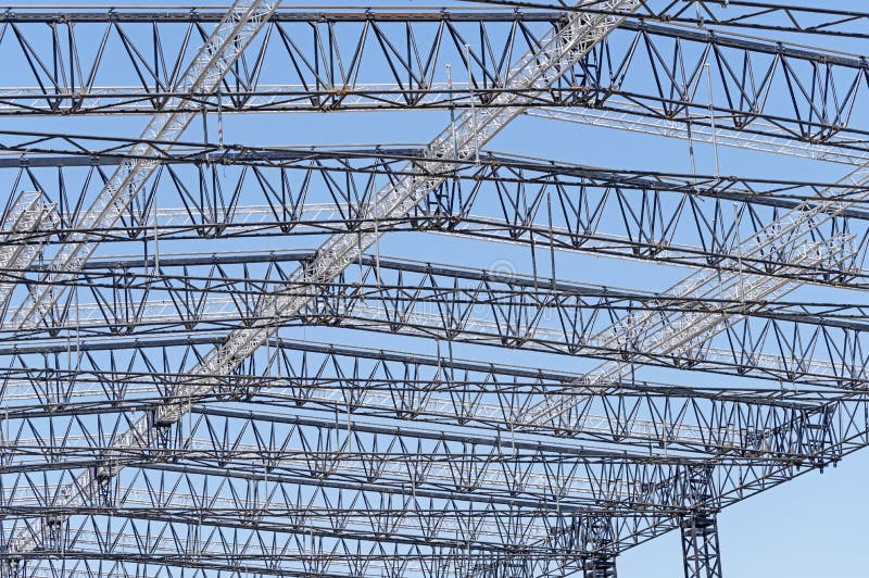 Steel Structure Workshop is Under Construction Stock Image - Image of ...