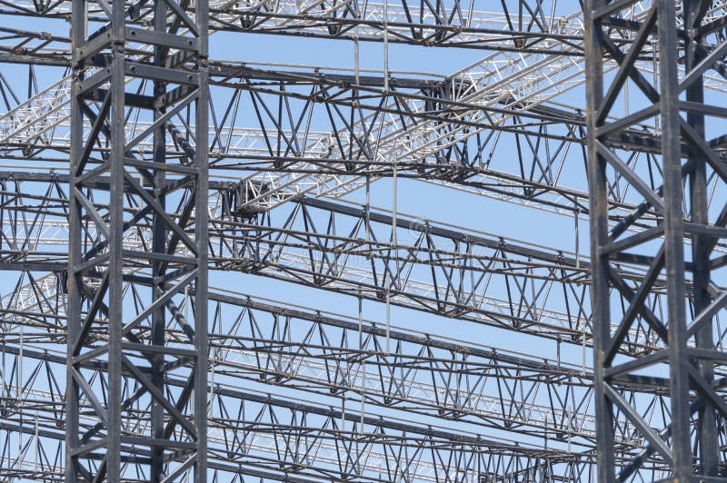Steel Structure Workshop is Under Construction Stock Image - Image of ...
