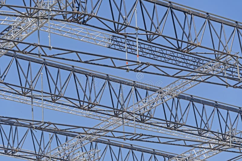 Steel Structure Workshop is Under Construction Stock Photo - Image of ...