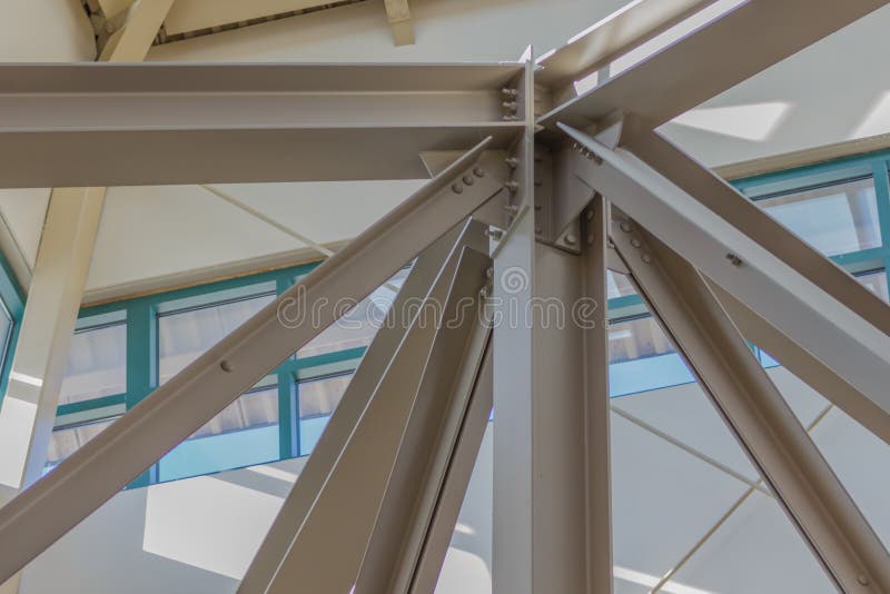 Support beams in roof stock photo. Image of overhead - 56984636