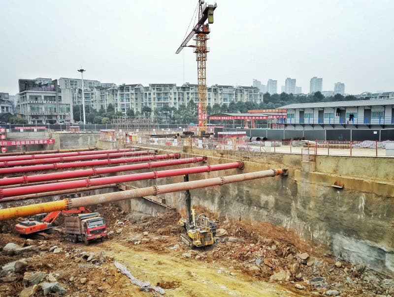 Steel Support Structure Site Editorial Photo - Image of frame ...