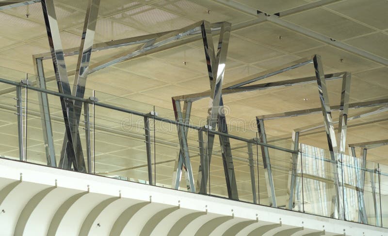 Steel Supports of Interior Corridor Stock Image - Image of arts ...