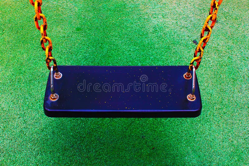 Steel Swing Chair on the Playground Stock Photo - Image of youth ...