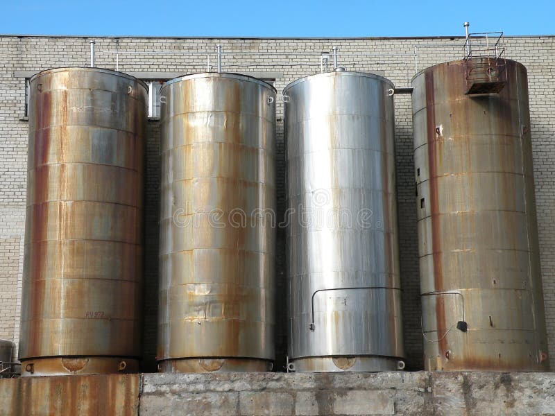 Steel tanks stock photo. Image of hight, buildings, tanks - 21189852