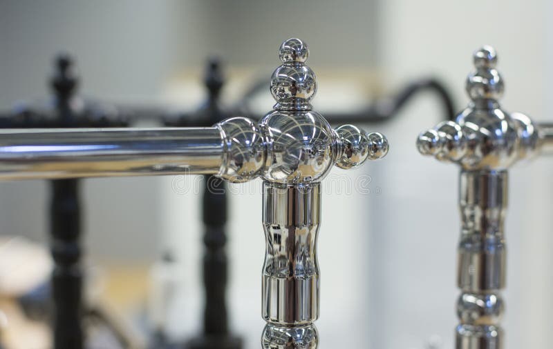 Steel Taps for the Bathroom Stock Photo - Image of shiny, pipe: 87839320