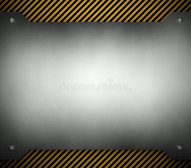 Steel Template with Copy Space Metal Background Stock Illustration ...