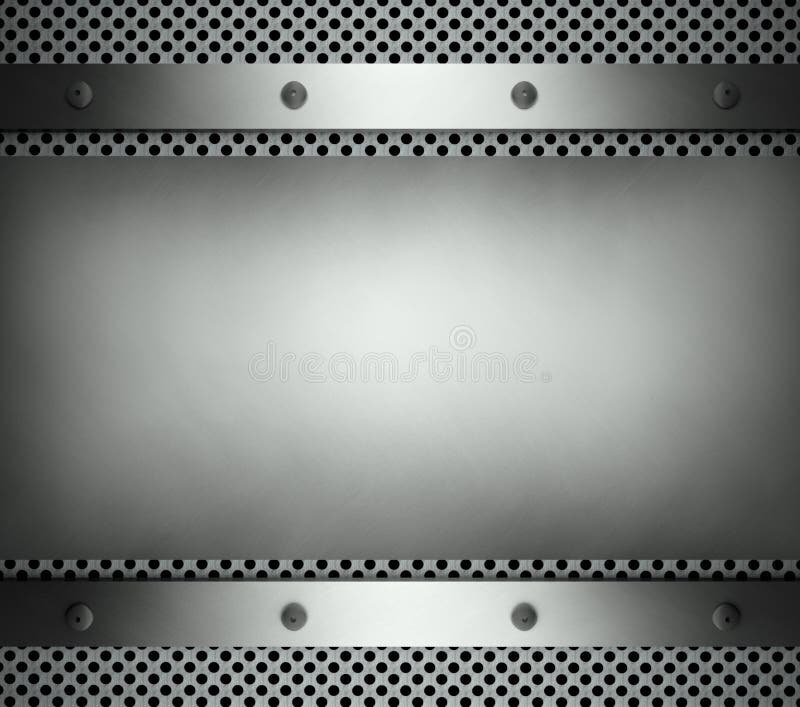 Steel Template with Copy Space Metal Background Stock Illustration ...