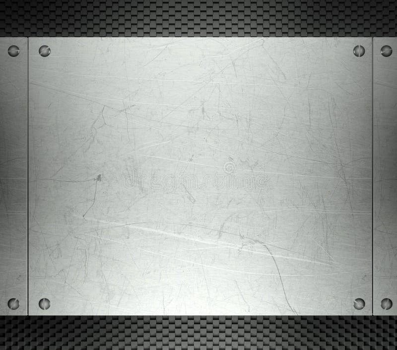 Steel Template with Copy Space Metal Background Stock Illustration ...
