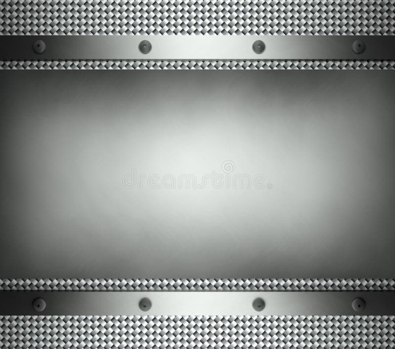 Steel Template with Copy Space Metal Background Stock Illustration ...