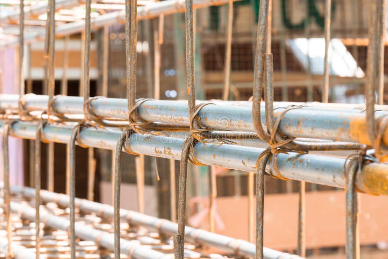 Steel tie for structure stock image. Image of concrete - 70011901