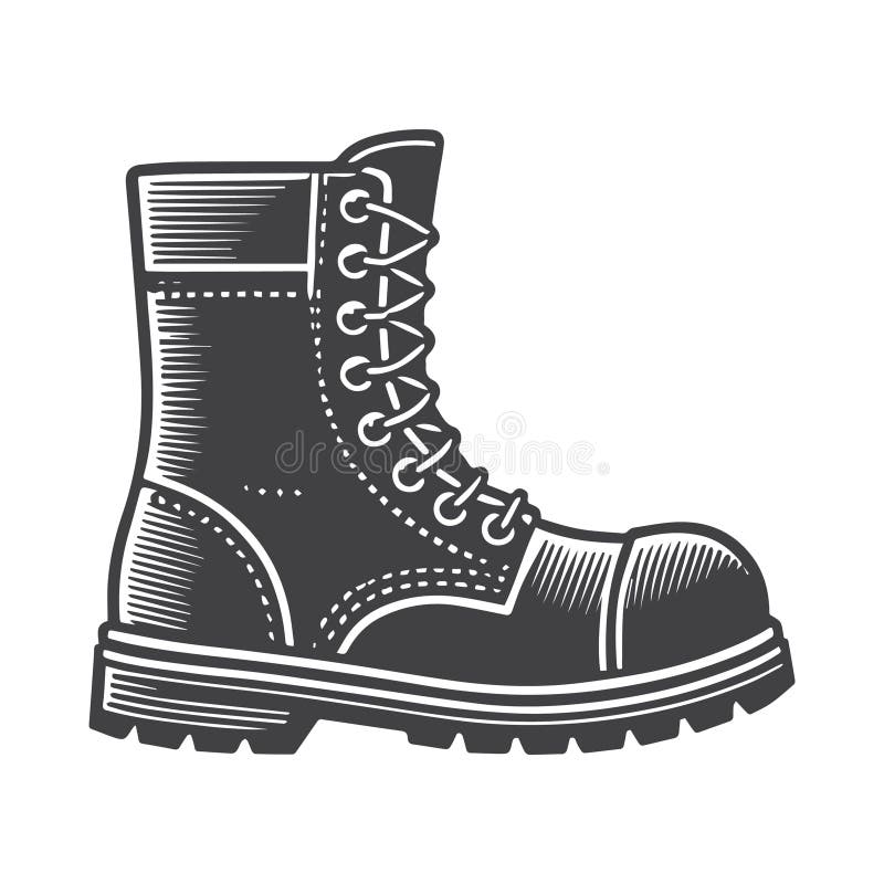 Steel Toe Boots Simple Minimalist Illustration Design Vector Icon ...