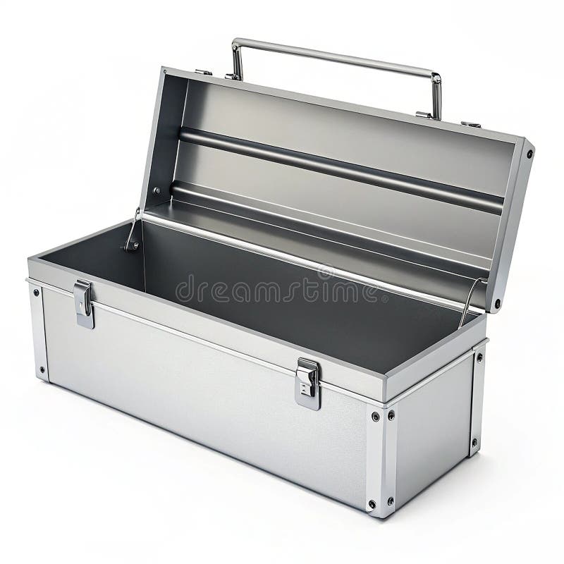 Steel Toolbox with Reinforced Corners Stock Illustration - Illustration ...