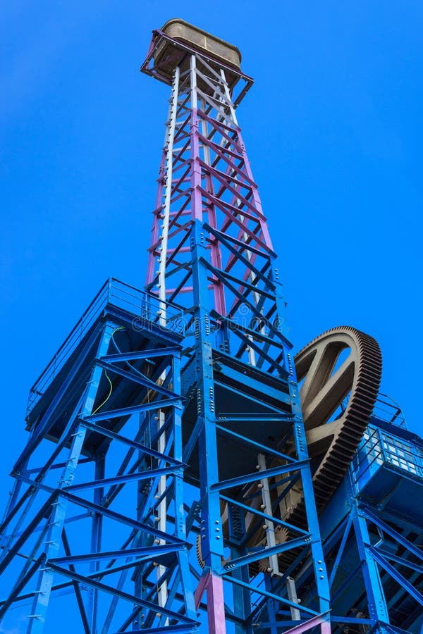 Steel tower stock photo. Image of blue, exterior, clear - 69216706
