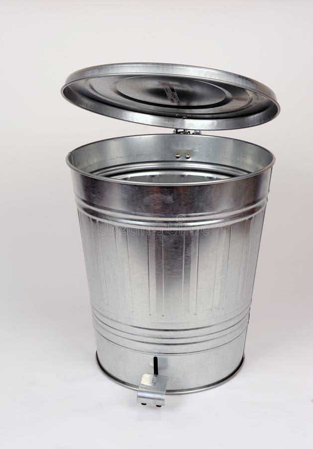 Steel trash can stock photo. Image of high, trashcan - 26159198