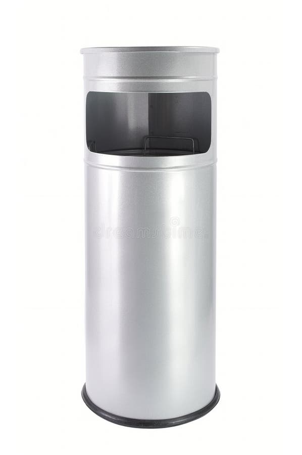 Steel trash can stock photo. Image of shiny, texture - 36184632