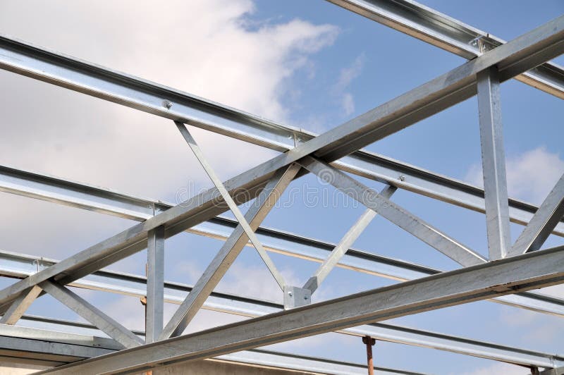 Steel truss stock image. Image of civil, part, construction - 5644473