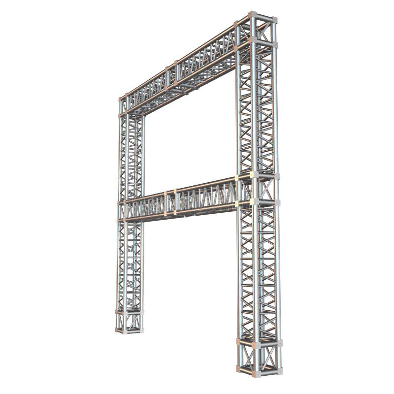 Steel truss girder element stock illustration. Illustration of element ...