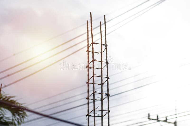 Steel Truss Mast Wait for the Construction Stock Photo - Image of ...