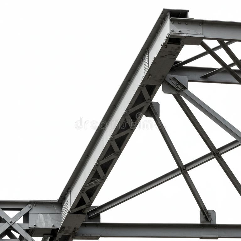 Steel Truss Structure with Diagonal and Horizontal Elements, Showing a ...