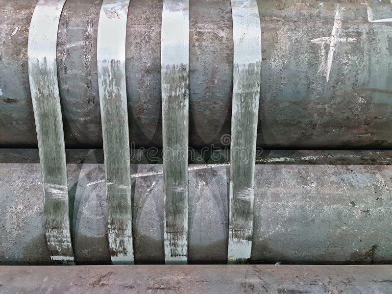 Steel tubes in bundle stock image. Image of temple, wall - 248812641