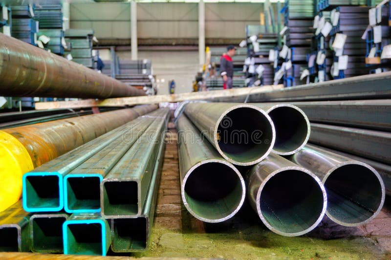 Steel Tubes and Hollow Sections Stock Image - Image of sections, steel ...
