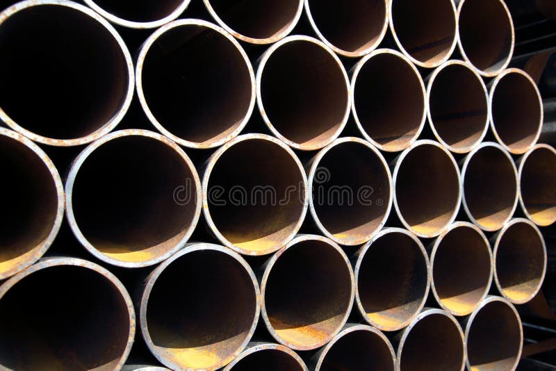 Steel tubes stock image. Image of cylinder, fabricate - 61207099