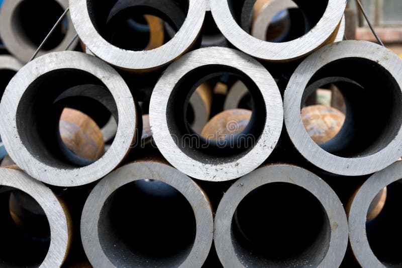 Steel tubing stock image. Image of circle, stack, product - 16306397