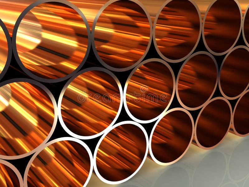 Stack of steel tubing stock illustration. Illustration of pipe - 7231415