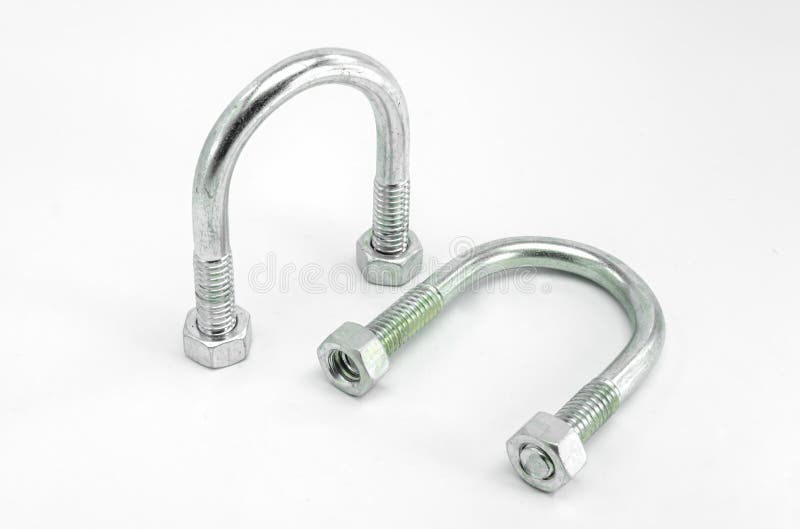 Steel U-Bolts & nuts stock photo. Image of industry - 68360676