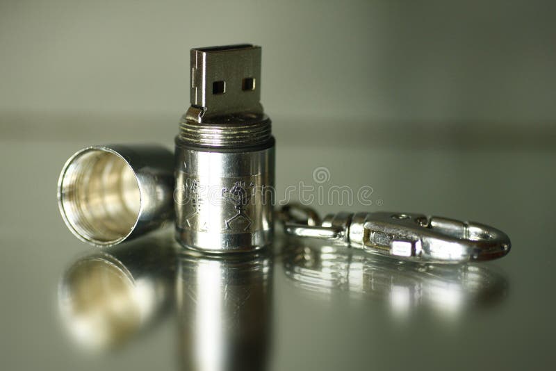 Steel usb flash drive stock photo. Image of mobility - 15038076