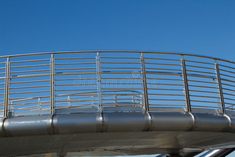 Steel walkway. stock photo. Image of structure, railings - 25095466