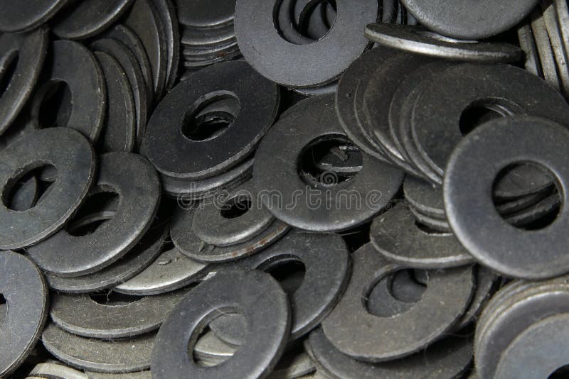 Steel washers stock image. Image of product, hole, pile - 59671465